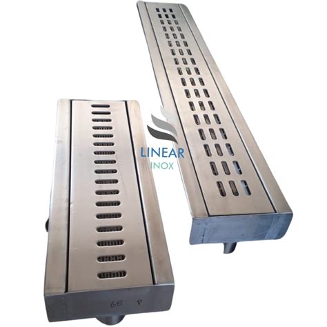 Ralo Linear Com Canaleta Sifonada Linear Inox