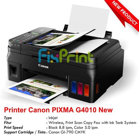 Jual Printer Canon PIXMA G4010 Wireless All In One Print Scan Copy FAX