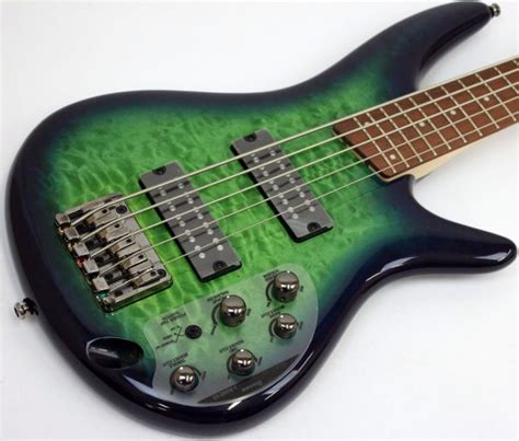 Ibanez Sr Standard 5 String Quilted Maple Electric Bass Blues Angel Music