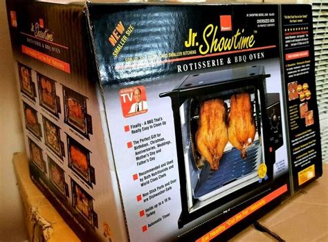 Vintage New Ronco Showtime Jr Rotisserie Bbq Oven 2500 Brand New In Box