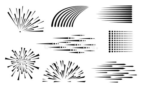 Speed Line Set Various Motion Symbols Vector Stock Vector Illustration Of Motion Power