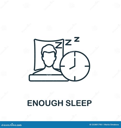 Enough Sleep Icon Line Simple Healthy Lifestyle Icon For Templates