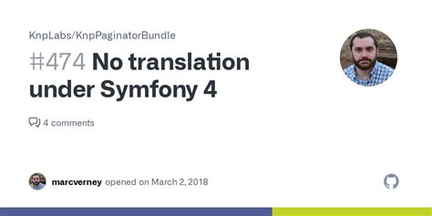 No Translation Under Symfony Issue KnpLabs KnpPaginatorBundle GitHub