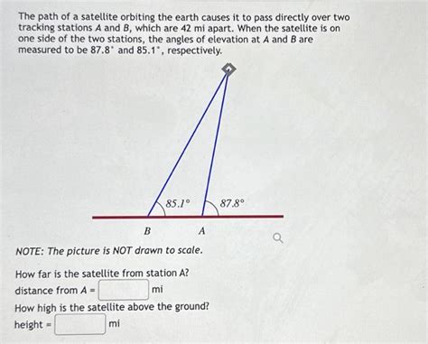 Solved The Path Of A Satellite Orbiting The Earth Causes It