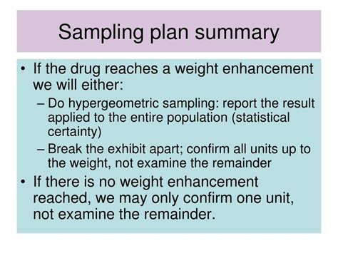 Ppt Controlled Substance Analysis Sampling Plans Powerpoint