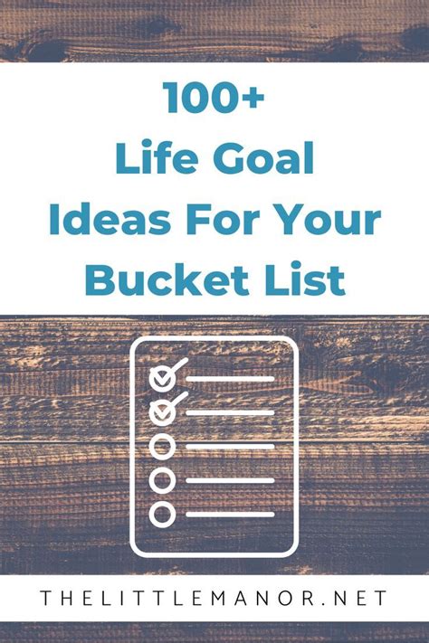 Life Goal Ideas For Your Bucket List Goal Planner Free Goals Planner Life Goals List Self