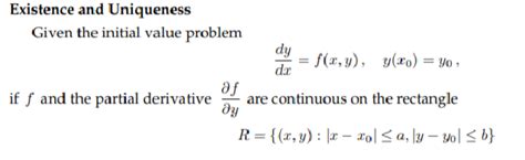 Solved Existence And Uniqueness Given The Initial Value