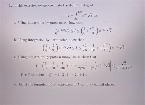 Calc Ii I Know How To Find The Minimum Bound In Part A But Could