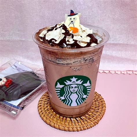 스타벅스 할로윈 초코 헤이즐넛 프라푸치노 2022 음료 메뉴 네이버 블로그