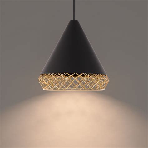 Lacey Led Pendant In Blackgold Transitional Pendant Lighting By