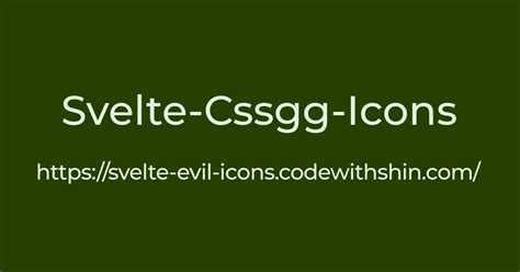 Svelte Cssgg Icons