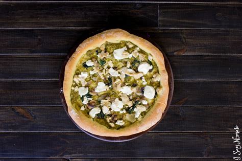 Pesto And Goat Cheese Pizza I Say Nomato