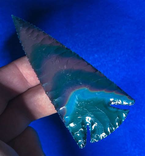 Peacock Obsidian Lost Lake Spear Point Art Of Ishi