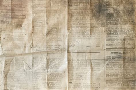 Newspaper Paper Grunge Vintage Old Aged Texture Background Unreadable