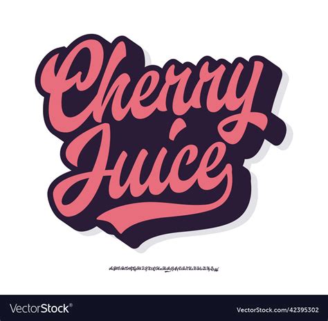 Original Brush Script Font Retro Typeface Vector Image