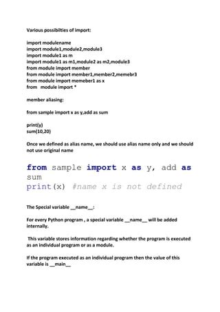 Modules In Python Docx