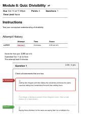 Module 8 Quiz Divisibility MAT 243 Discrete Math Structures 2022 Fall