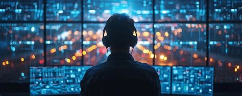 Premium Photo Intense Security Operations Center Protecting Wallpaper