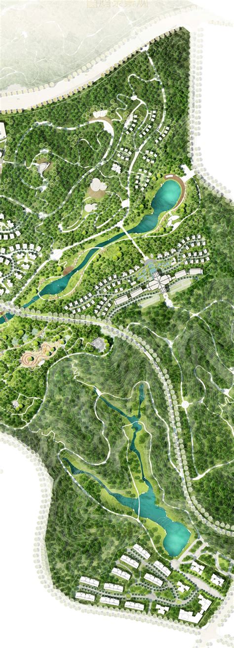 Ps森系公园彩平规划景观彩平图ps素材新山体环湖公园彩平psd素材4829897496 花瓣网