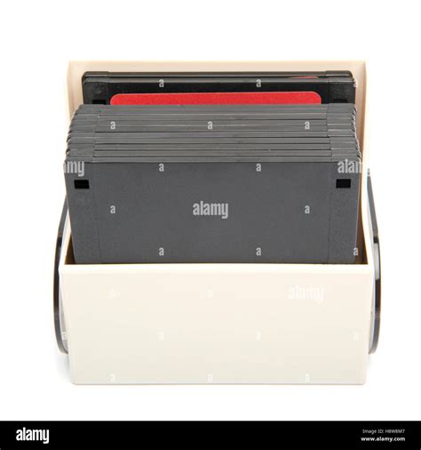 Isolated Image Of A Floppy Disk Organizer Case Filled With Diskettes