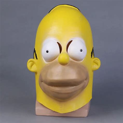 Cartoon Movie The Simpsons Homer Jay Simpson Cosplay Mask Yellow Unisex