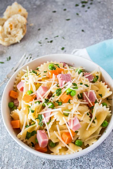 Cheesy Leftover Ham Pasta Easy Stove Top 20 Minute Dinner