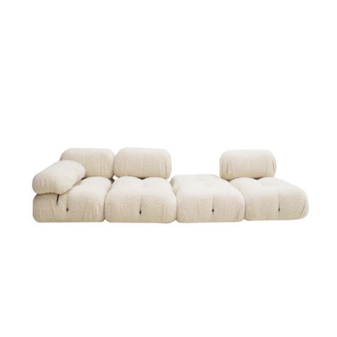 Camaleonda Modular Sofa by Mario Bellini Italy 70s White Bouclé