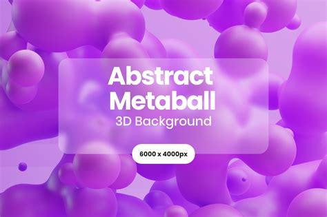 Abstract Metaball 3d Background
