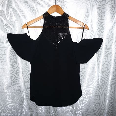 A L C Tops New Alc Rora Cold Shoulder Top Black Nwt Poshmark