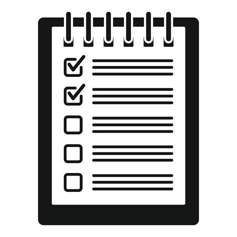 Notebook Checklist Icon Simple Style 14443863 Vector Art At Vecteezy