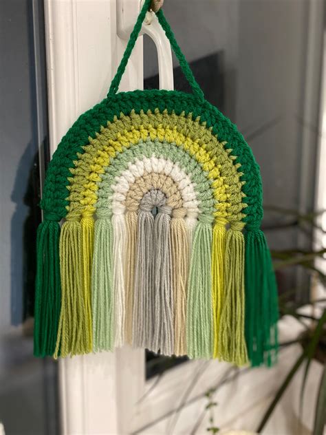 Pattern Only Crochet Rainbow Wall Hanging Decoration Etsy