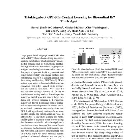 thinking about gpt 3 in context learning for biomedical ie think again acl anthology