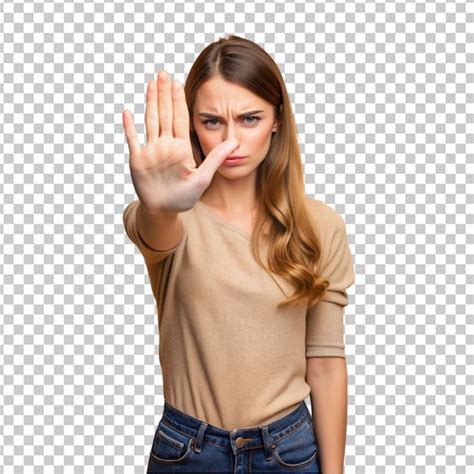 Young Woman Isolated On Beige Background Making Premium Ai Generated Psd
