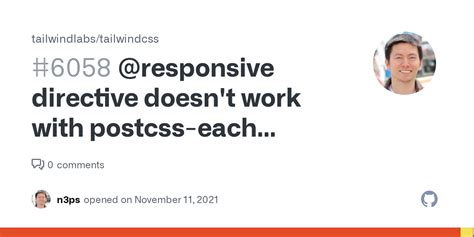 Responsive Directive Doesnt Work With Postcss Each Plugin · Issue
