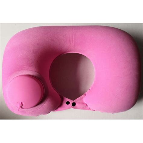 หมอนรองคอปั๊มลมในตัว พับเก็บได้ หมอนรองคอตัวยู U หมอนเป่าลมรองคอ ในรถ หมอนลมรองคอ พกพา สำหรับ