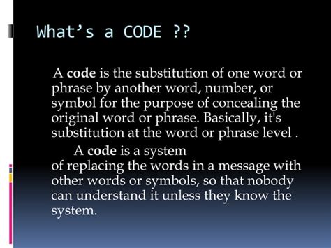 Coding And Decoding Pptx Data Storage And Warehousing Computing
