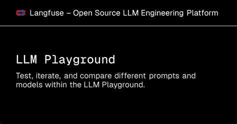 Llm Playground Langfuse