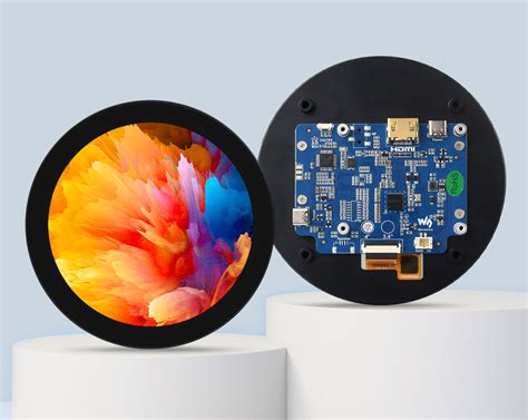 4inch Hdmi Round Touch Display 720 × 720 Ips 10 Point Touch Round Lcd Optical Bonding