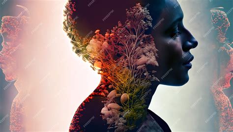 Premium AI Image | Enchanting Double Exposure Portrait Side Profile ...