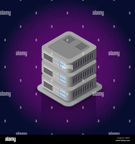 3d Server Network Technology Of Connection Data Center Computing Farm Cloud Database Computer