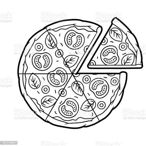 맛있는 피자 조각이 분리되었습니다 맛있는 패스트 푸드 식사 카페 메뉴에 대한 그림입니다 피자에 대한 스톡 벡터 아트 및 기타 이미지 Istock