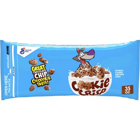 Cookie Crisp Breakfast Cereal Chocolate Chip Cookie 35 Oz Walmart