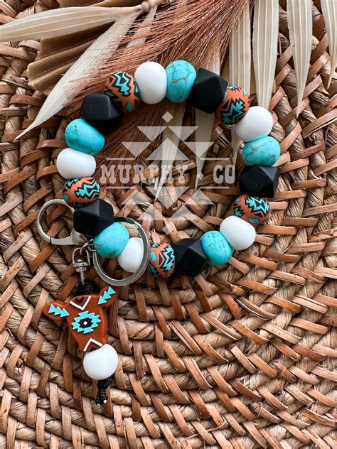 Western Silicone Keychain Cow Print Keychain Silicone Etsy