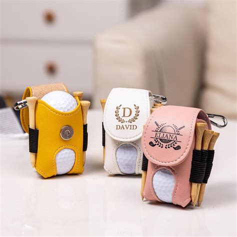 Golf Ball Leather Pouch Etsy