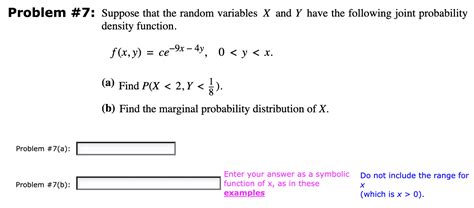 Oblem Suppose That The Random Variables X And Y Chegg
