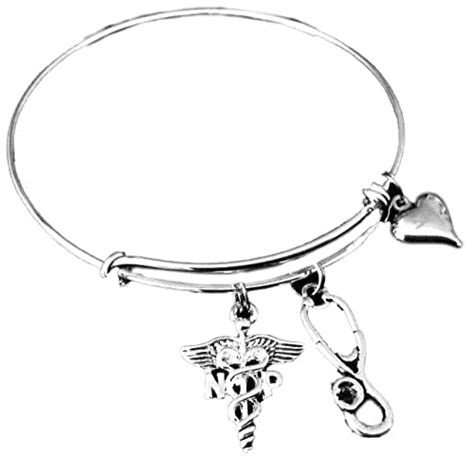 Nurse Practitioner Adjustable Expandable Silver Charm