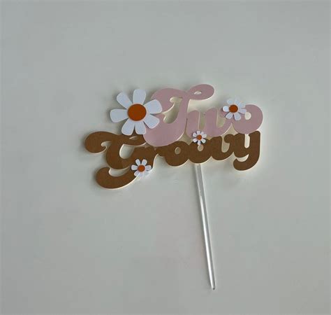 Groovy Cake Topper Two Groovy Cake Topper Groovy Topper One Cake