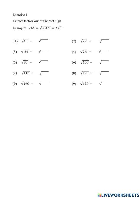 Maths Indices Worksheet Live Worksheets 60 Off