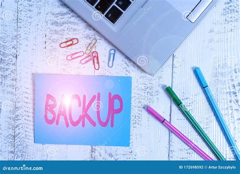 Word Writing Text Backup Business Concept For Copy Of File Or Other Item Data Made In Case