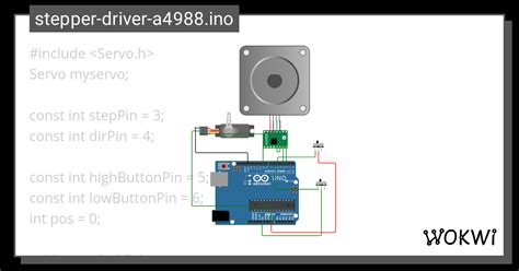 Stepper Driver A4988 Ino Wokwi Arduino And ESP32 Simulator